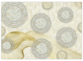 Obraz - Abstrakce, mramorové kruhy (70x50 cm)