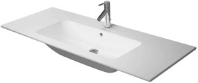 Duravit ME by Starck - Nábytkové umyvadlo 123x49 cm, 1 otvor pro baterii, matná bílá 2336123200