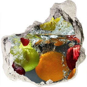 Wallmuralia Nálepka 3D díra Ovoce a zelenina 75x75 cm