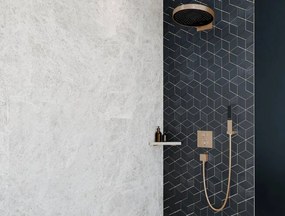 Hansgrohe Ecostat Square, termostatická baterie pod omítku na 2 spotřebiče, kartáčovaný bronz 15714140