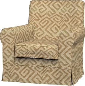 Potah na křeslo IKEA Ektorp Jennylund barva béžová látka pletený vzor, vzorované
