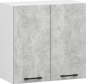 Závěsná kuchyňská skříňka Olivia W60 bílá/beton