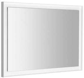 Sapho - Zrcadlo Flut v rámu 100x70 cm, s LED osvětlením, bílá FT100