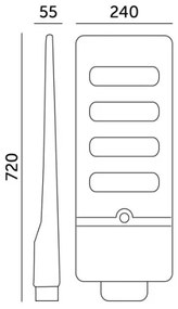 LED Solární pouliční lampa se senzorem URBI LED/11W/3,2V 6500K + DO IP54