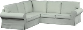 Potah na pohovku IKEA  Ektorp rohová barva modrá látka pletený vzor