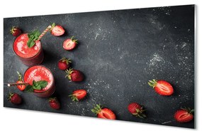 akrylový obraz jahodový koktejl 140x70 cm