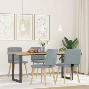 Jídelní židle 4 ks světle šedé textil 3315274