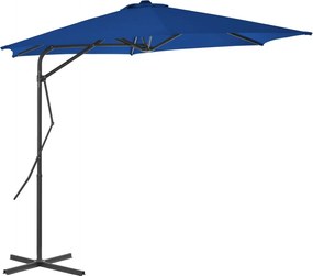 vidaXL Zahradní slunečník s ocelovou tyčí 300 cm [44886] Barva: Modrá
