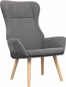 Relaxační křeslo s podnožkou světle šedé textil 3097882