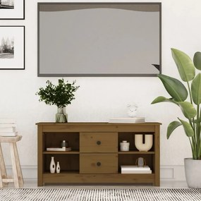 TV skříňka medově hnědá 103 x 36,5 x 52 cm masivní borové dřevo - Default Title