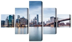 Vícedílný obraz Panoramatický Výhled Na Město New York Nedostatek Nedostatek Plátno Canvas 150x90