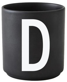 Design Letters Hrnek s písmenem D, black