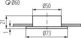 Bodové nábytkové svítidlo Kanlux GAVI CT-2116B-C/M matný chrom 12V G4 00815