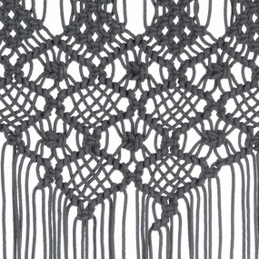 Macramé závěs antracitový 140 x 240 cm bavlna 323995