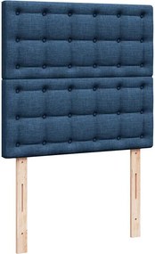 Box spring postel s matrací modrá 100 x 200 cm textil 3291987