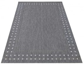 Jednobarevný šedý koberec s geometrickým vzorem Šířka: 120 cm | Délka: 170 cm