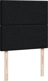 Box spring postel s matrací černá 90x200 cm textil 3291158