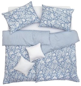 SCANquilt povlečení SATÉN DESIGN windsor modrá 140 x 200/70 x 90 cm