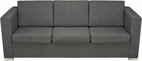 Dvojdílná sada pohovek textil tmavě šedá 274214