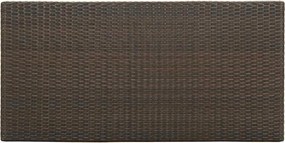 Barový stolek s úložným regálem hnědý 120x60x110 cm polyratan 313475