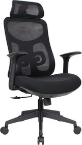 Ergonomická kancelářská židle LERO - černá síťovina / nosnost 150 kg