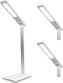 Huslog Stolní LED lampička s bezdrátovou nabíječkou bílá / 2700-6500 K