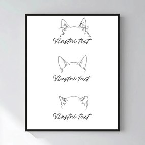 Personalizovaný magický fotoobraz v rámu - 40x50 - zvířecí ouška