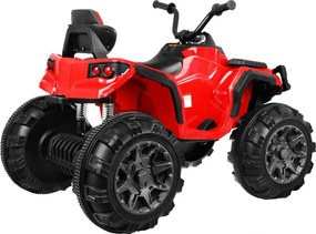Ramiz Dětská čtyřkolka ATV na baterie červená + EVA kola + MP3 rádio + LED + pomalý start