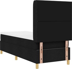 Postel s boxspringem s čelo Černá 80 x 200 cm textil 3341863