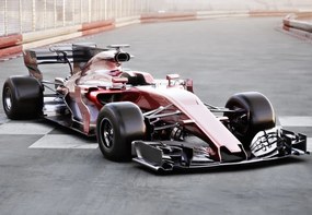 Fototapeta Vůz F1 Na Startovní Čáře Hladký vinyl 254x184