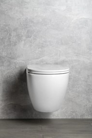 Isvea Infinity závěsná WC mísa 36,5 x 53 cm Rimless keramika bílá 10NF02005
