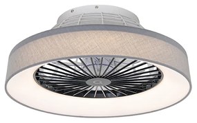 Stropní ventilátor šedý včetně LED s dálkovým ovládáním - Emily
