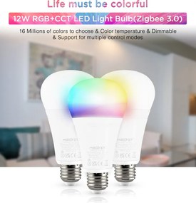 LED Solution Mi-Light MiBoxer ZIGBEE LED žárovka RGB+CCT 12W E27 FUT105Z