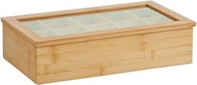 Bambusový čajový box v pytlích - 10 přihrádek, ZELLER
