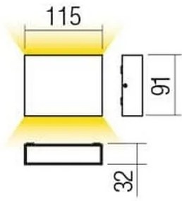 Redo 90377 - LED Venkovní nástěnné svítidlo KAMAL LED/4,4W/230V 3000K IP54 hnědá