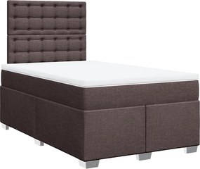 Box spring postel s matrací tmavě hnědá 120x190 cm textil 3292744