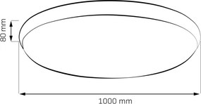 LED Stmívatelné stropní svítidlo KERN LED/100W/230V pr. 100 cm zlatá + DO