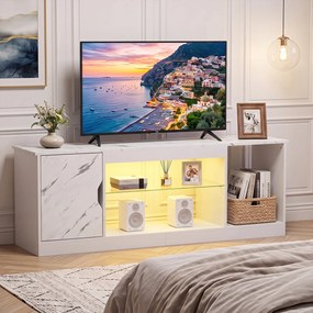 Costway TV skříňka TV s úložným prostorem a 3 otevřenými přihrádkami