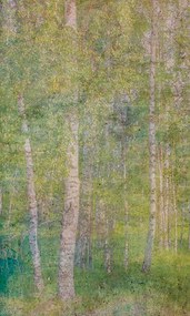 DIMEX | Vliesová fototapeta na zeď Abstrakt listy MS-2-0351  | 150 x 250 cm | zelená, žlutá