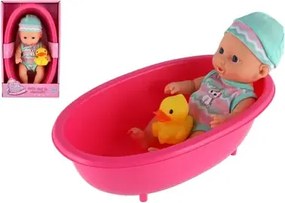 TEDDIES Panenka miminko s kačenkou / 22 cm / Vanička v balení / od 3 l
