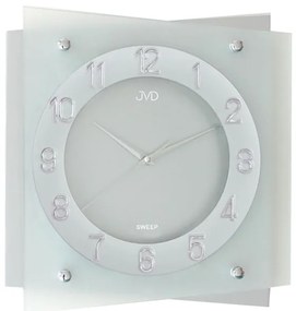 Luxusní tiché skleněné netikající hodiny JVD NS29104.1