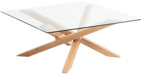 OnaDnes -20% Skleněný konferenční stolek Kave Home Kamido 90 x 90 cm