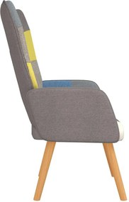 Relaxační křeslo patchwork textil 328183