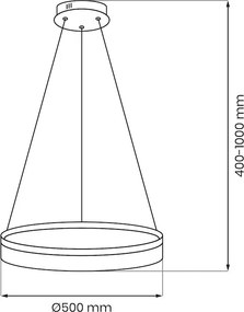 Závěsné LED svítidlo Gala, 1x LED 25w, 4000k, s