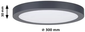 Paulmann 70988 Abia, stropní LED svítidlo, 22W 2700K, tmavě šedá, prům.30cm