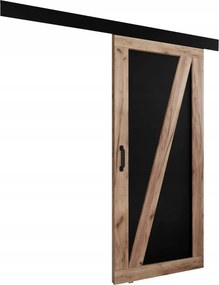 Posuvné dveře s krycí lištou ADIO 3 dub Craft zlatý + černý 80