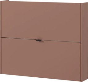 Hnědý výklopný/závěsný botník v dekoru dubu 100x83x18 cm Ameca – Germania