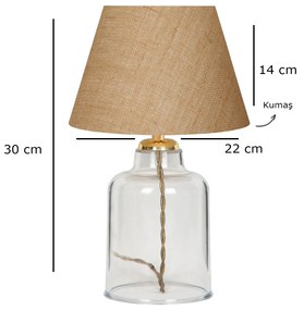 Opviq Stolní lampa AYD-3138, Krémová