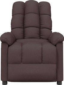 Polohovací křeslo tmavě hnědé textil 289801