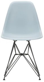 Eames Plastic Chair DSR černě lakovaná ledově šedá černé na tvrdou podlahu Vitra